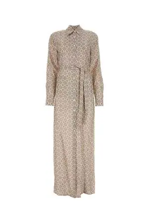 Prada Printed Silk Shirt Dress - Multicolor