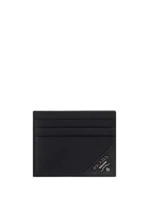 Prada Leather Card Holder - Black