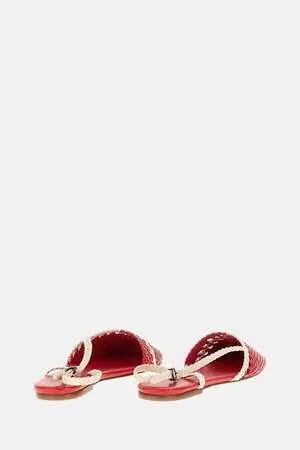 Hereu Rondaia Woven Leather Slingback Flats - Multicolor