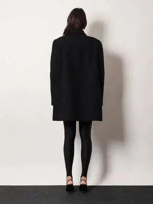 Dries Van Noten Wool Blend Lace Detail Coat