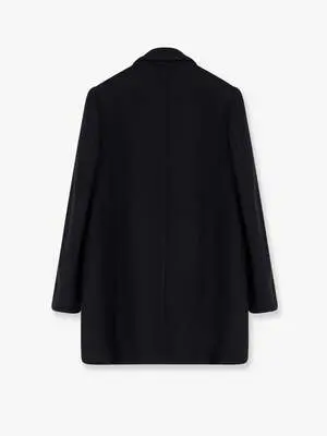 Dries Van Noten Wool Blend Lace Detail Coat