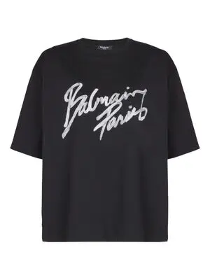 Balmain Logo Cotton T-shirt - Multicolor