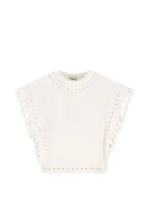 Isabel Marant Étoile Odyle Cotton Top With Eyelet Detailing - Multicolor