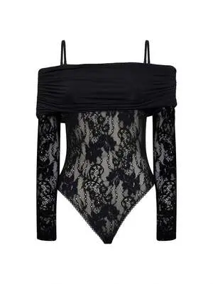 Zimmermann Black Lace Rebellion Bodysuit - Multicolor
