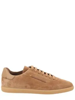 Zegna ZEGNA 232 Calf Leather Lace-Up Sneakers Cream