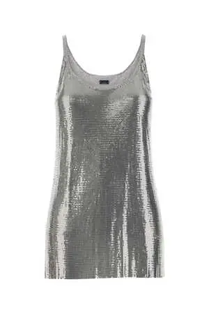 Rabanne Metal Knit Top - Silver