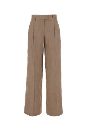 Brunello Cucinelli Wide-leg Linen Blend Pants