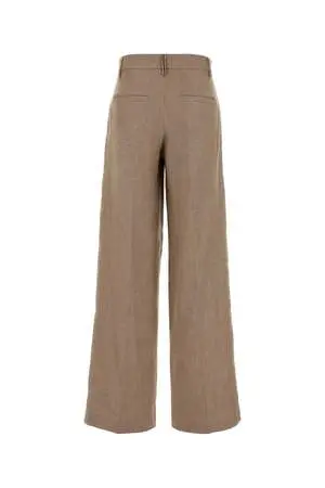 Brunello Cucinelli Wide-leg Linen Blend Pants