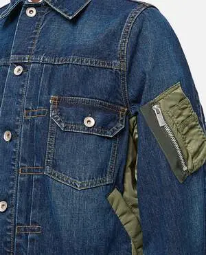 Sacai Denim X Nylon Twill Jacket - Multicolor