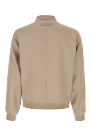Zegna Cappuccino Linen Bomber Jacket