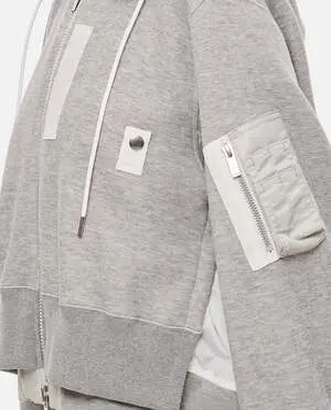 Sacai Sponge Sweat X Nylon Twill Hoodie - Multicolor