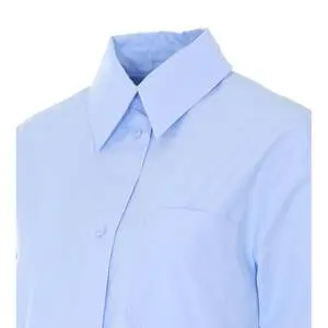 Sportmax Light Cotton Blend Pleated Shirt - Blue