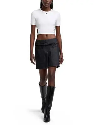 COURREGES Cut Out Logo T-shirt - White