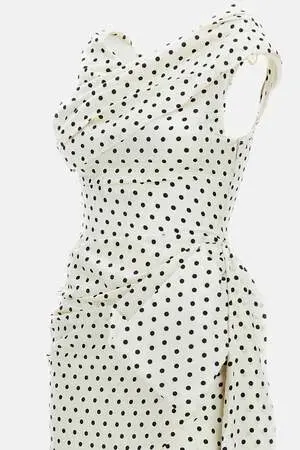 SELF-PORTRAIT Polka Dot Satin Mini Dress