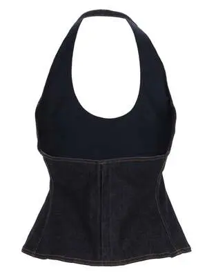 Jacquemus Denim Halter Top