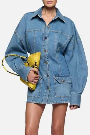 Attico Denim Mini Dress