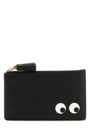 ANYA HINDMARCH Leather Eyes Card Holder - Black