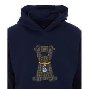 Fendi Logo Dog Printed Hoodie