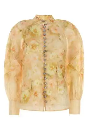 Zimmermann Printed Linen Blend Blouse
