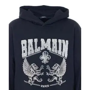 Balmain Crystal Embellished Hoodie - Silver