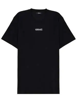 Versace T-shirt With Logo - Black