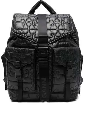GANNI Quilted Nylon Backpack - Multicolor