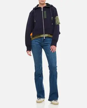 Sacai Sponge Sweat X Nylon Twill Hoodie
