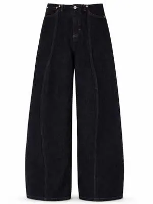 Sportmax Wide Leg Low Waist Jeans - Blue