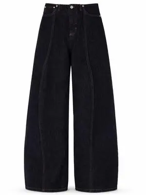 Sportmax Wide Leg Low Waist Jeans - Blue