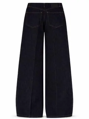 Sportmax Wide Leg Low Waist Jeans - Blue