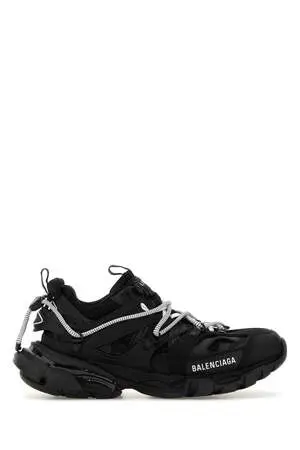Balenciaga Mesh And Rubber Track Trail Lace Up Sneakers - Black
