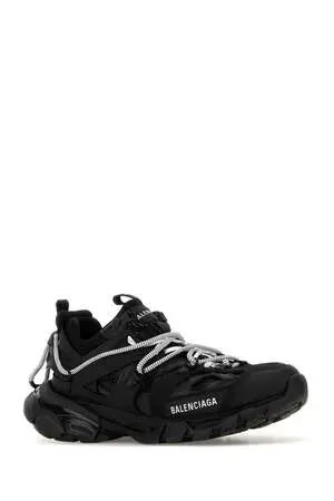 Balenciaga Mesh And Rubber Track Trail Lace Up Sneakers - Black