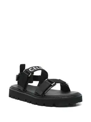 Celine Billie Platform Sandals With Buckle Fastening And Pull-tab