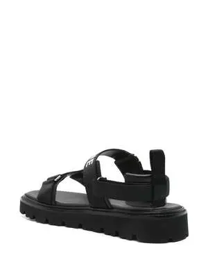 Celine Billie Platform Sandals With Buckle Fastening And Pull-tab - Multicolor