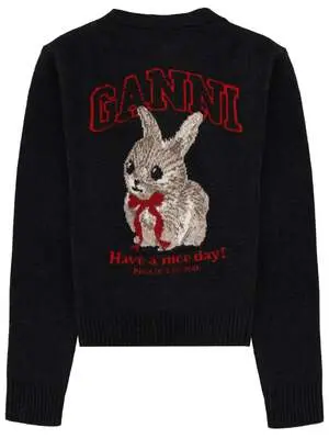 GANNI Cardigan With Graphics - Multicolor