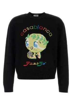 Casablanca Wool Sweater - Black