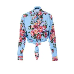 Dolce & Gabbana Floral Print Long-sleeve Shirt - Blue