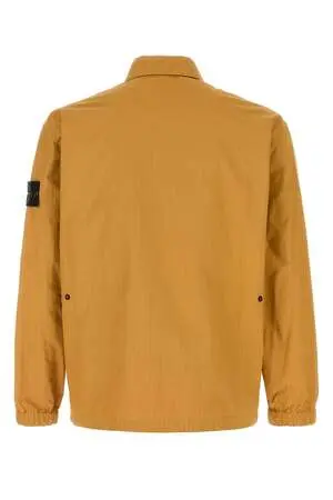 Stone Island Cotton Jacket With Polyurethane Coating - Yellow