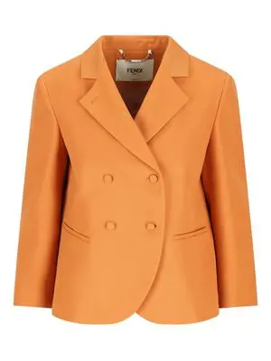 Fendi Wool Double-breasted Jacket - Multicolor