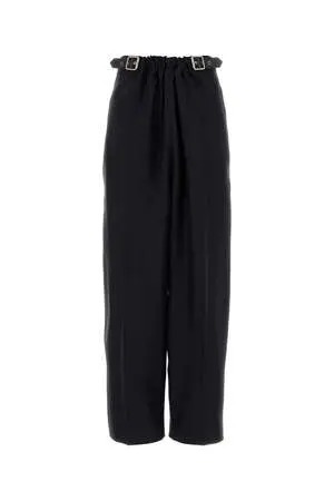 Loewe Wool Blend Wide-leg Pants - Blue