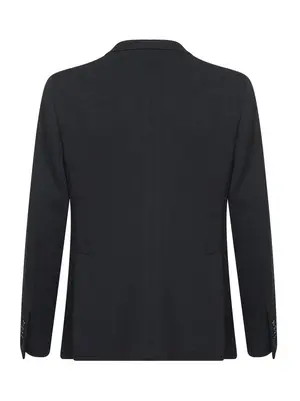 Tagliatore Black Jersey Montecarlo Single-breasted Blazer