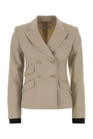 Max Mara Max Mara Sand Wool Blend Placido Blazer Brown