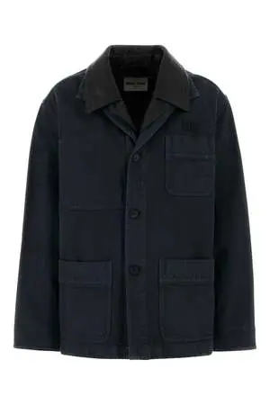 Miu Miu Navy Denim Trucker Jacket