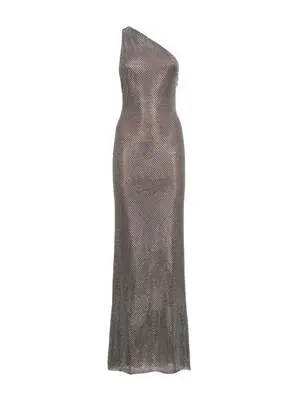 SELF-PORTRAIT One-shoulder Embellished Maxi Dress - Multicolor