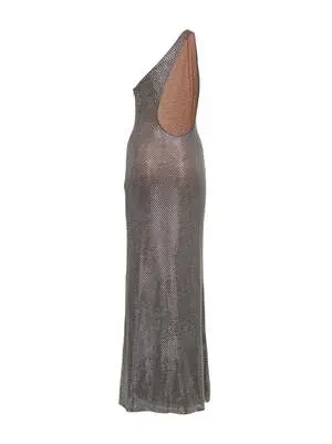 SELF-PORTRAIT One-shoulder Embellished Maxi Dress - Multicolor