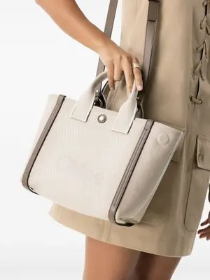 Chloé Small Canvas Tote With Adjustable Strap - Multicolor