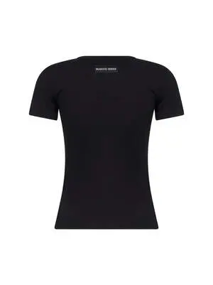 MARINE SERRE Ribbed Jersey Moon Logo T-shirt