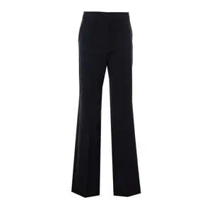 Sportmax Flare Virgin Wool Trousers - Black