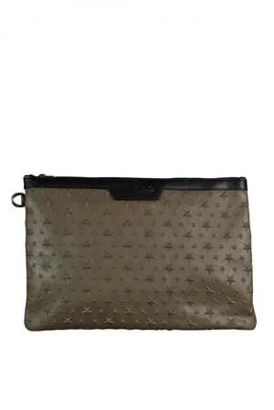 JIMMY CHOO Derek Clutch Bag - Brown