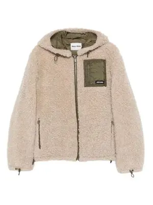 Miu Miu Teddy Blouson Jacket - Multicolor